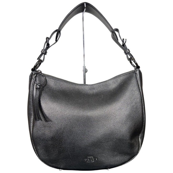 Coach | Bags | Coach Sutton Hobo In Metallic Polished Pebbled Leather ...